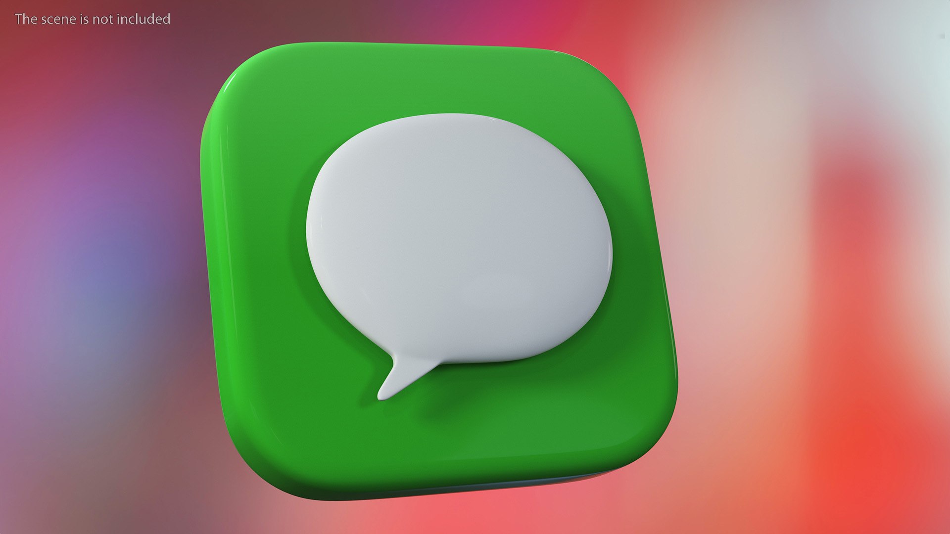 IPhone IOS Messages Icon 3D Model - TurboSquid 2222924