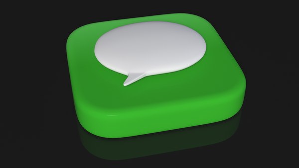 modelo 3d Icono de mensajes de iPhone iOS - TurboSquid 2222924