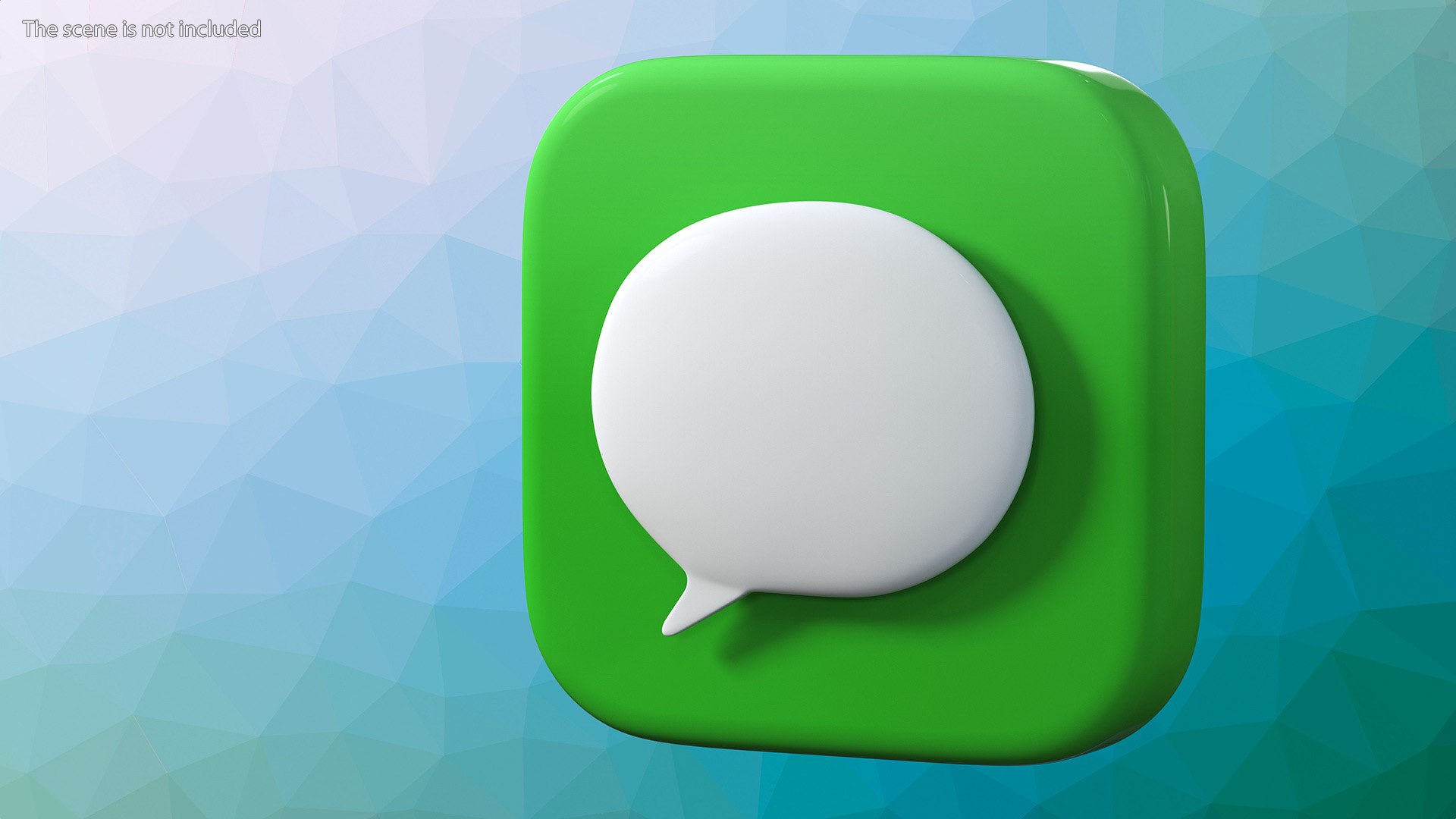 IPhone IOS Messages Icon 3D Model - TurboSquid 2222924