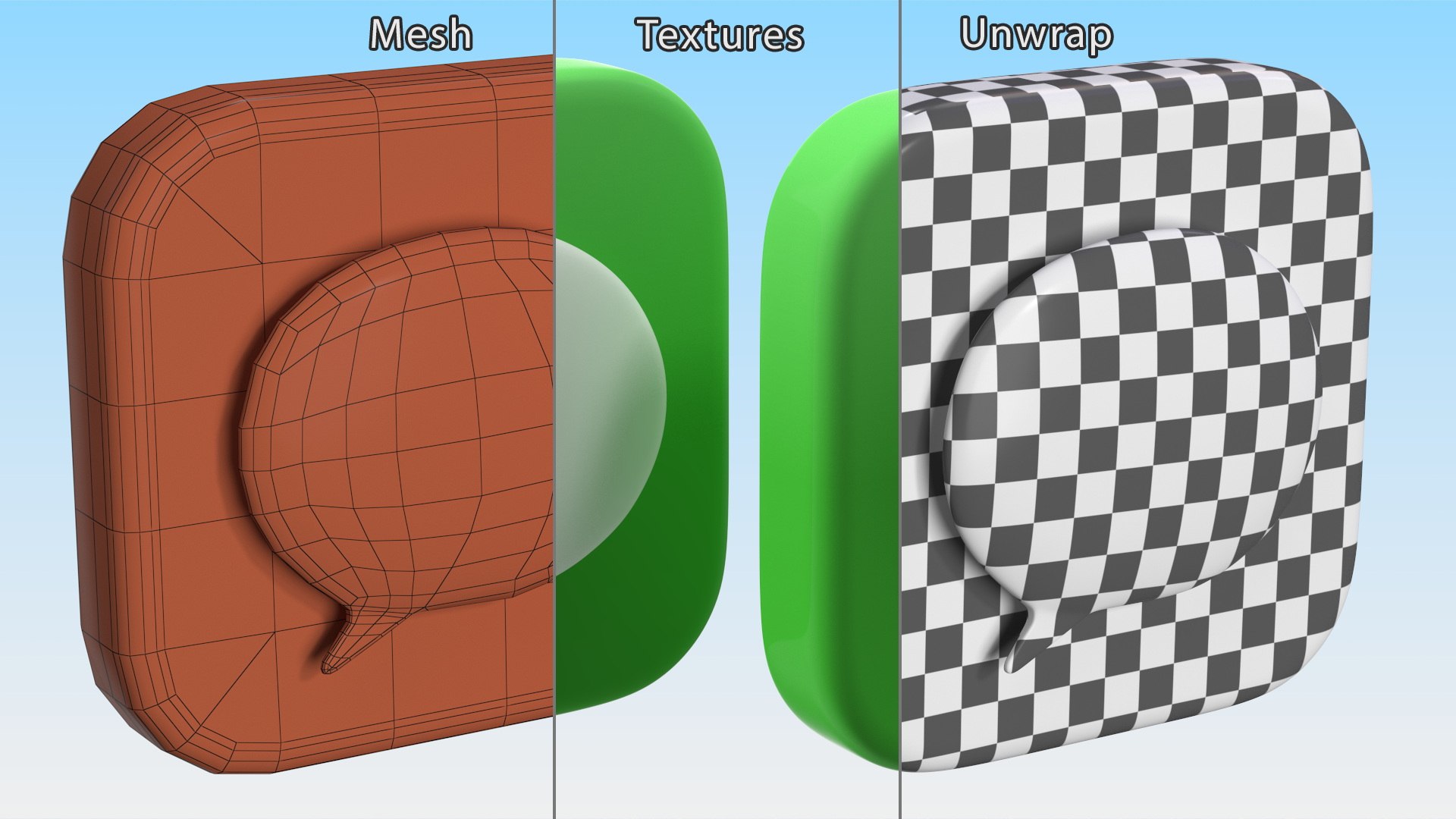 IPhone IOS Messages Icon 3D Model - TurboSquid 2222924