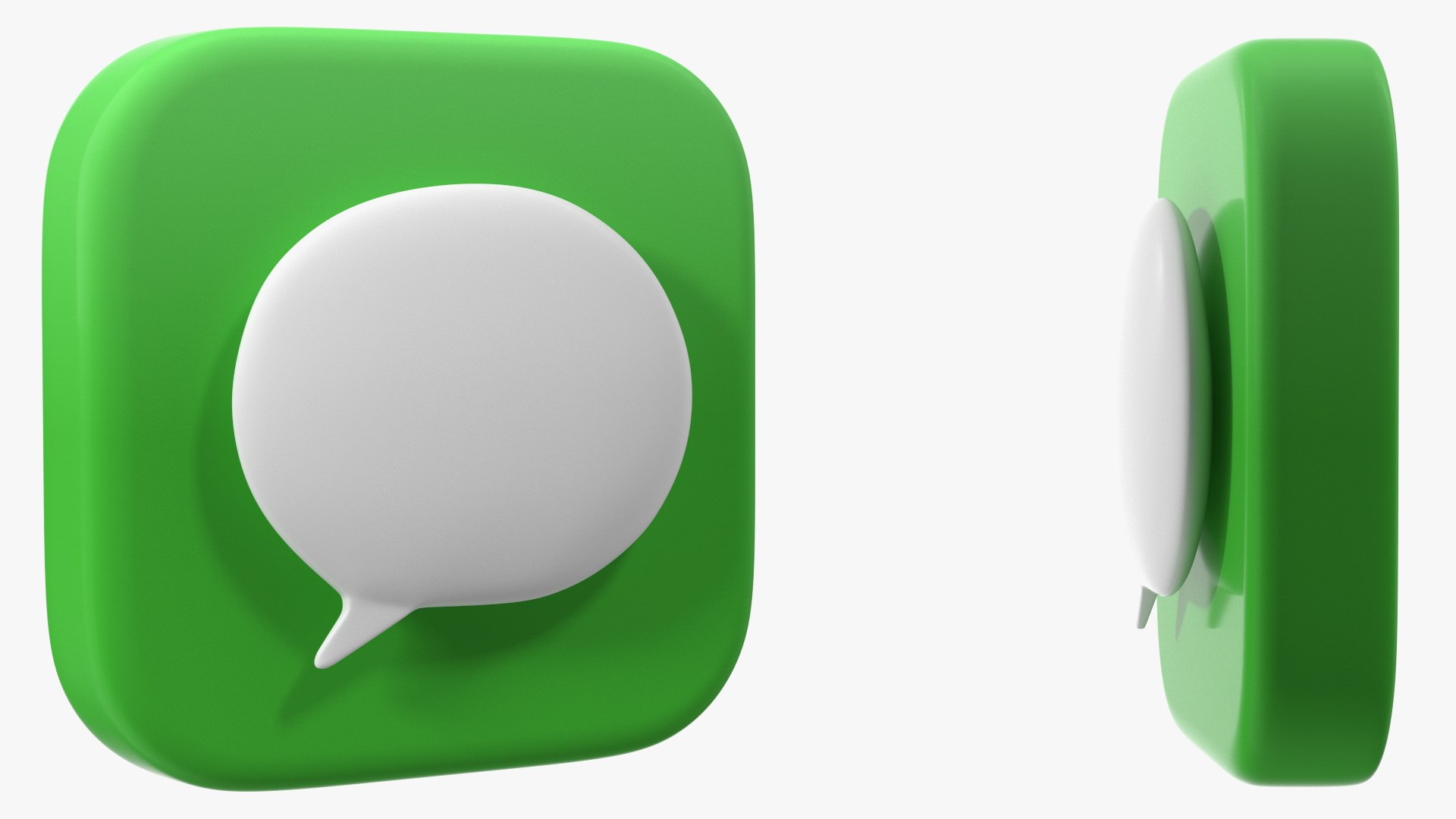IPhone IOS Messages Icon 3D Model - TurboSquid 2222924