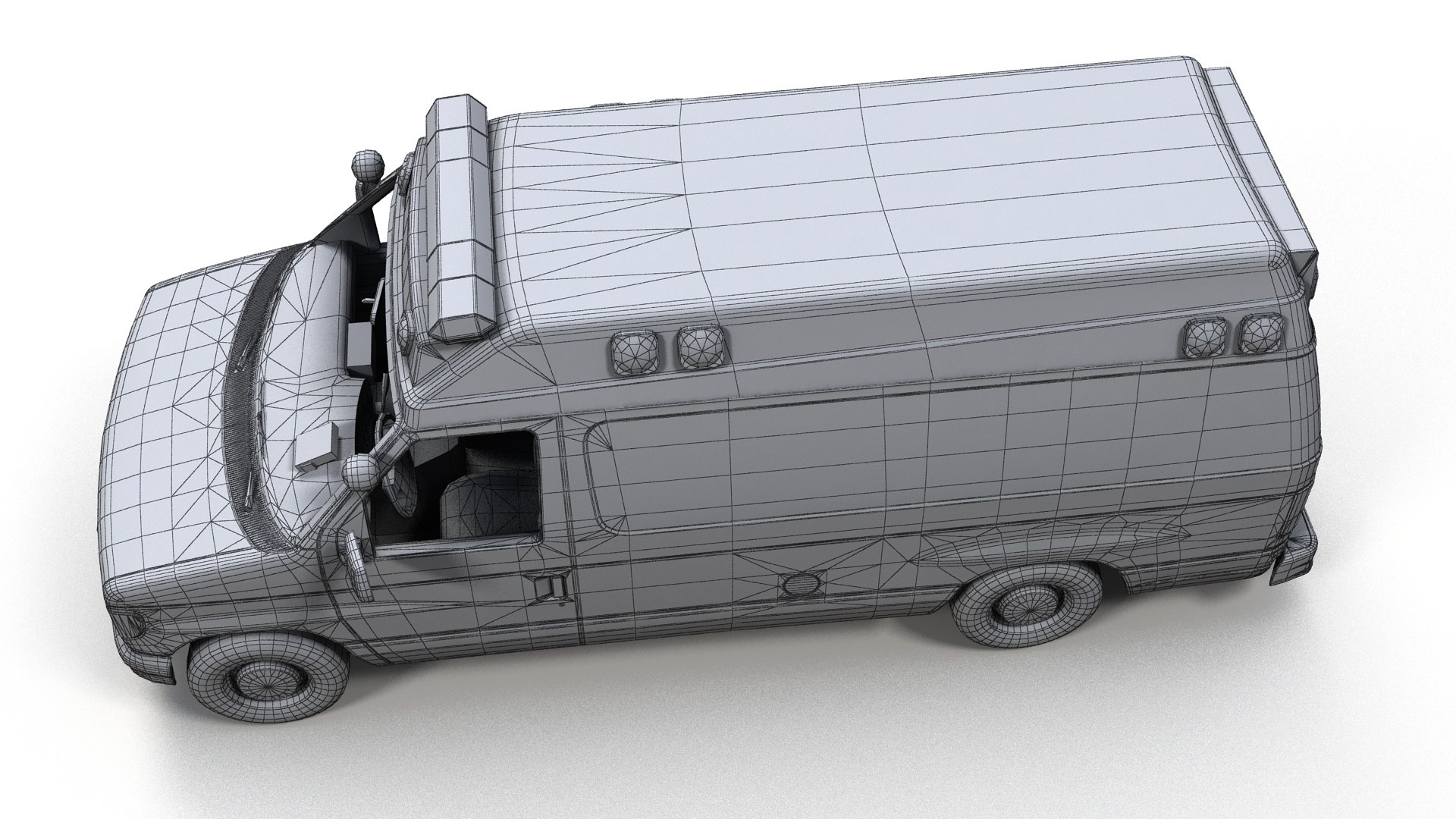 90s ambulance car 3D model - TurboSquid 2151153