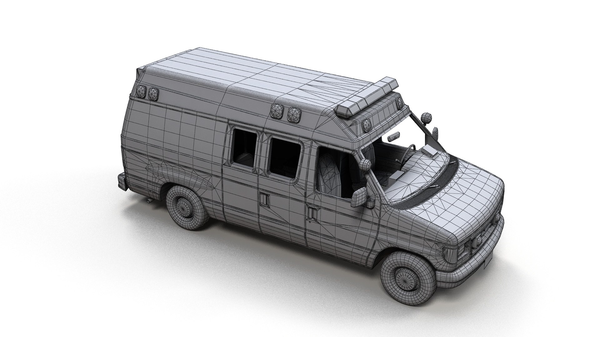 90s ambulance car 3D model - TurboSquid 2151153