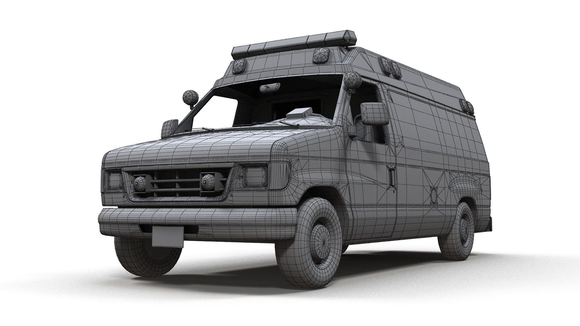 90s ambulance car 3D model - TurboSquid 2151153