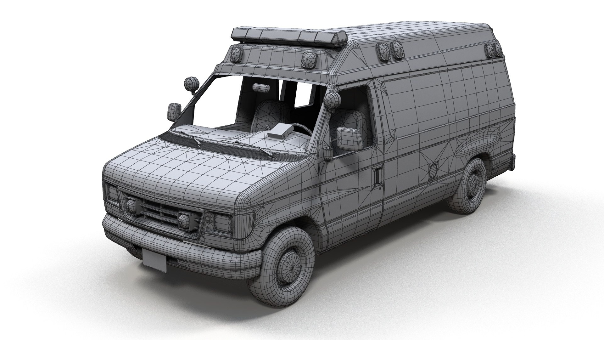 90s ambulance car 3D model - TurboSquid 2151153