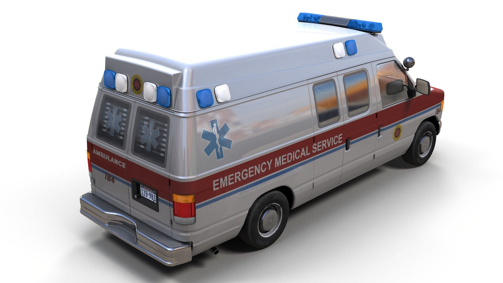 90s ambulance car 3D model - TurboSquid 2151153