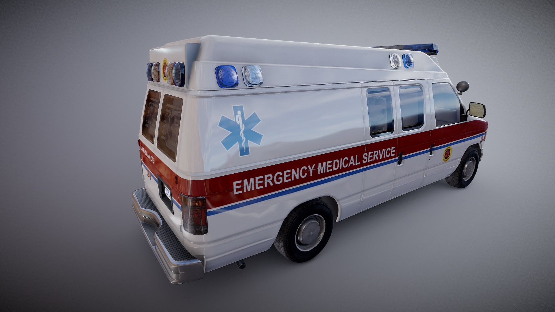 90s ambulance car 3D model - TurboSquid 2151153