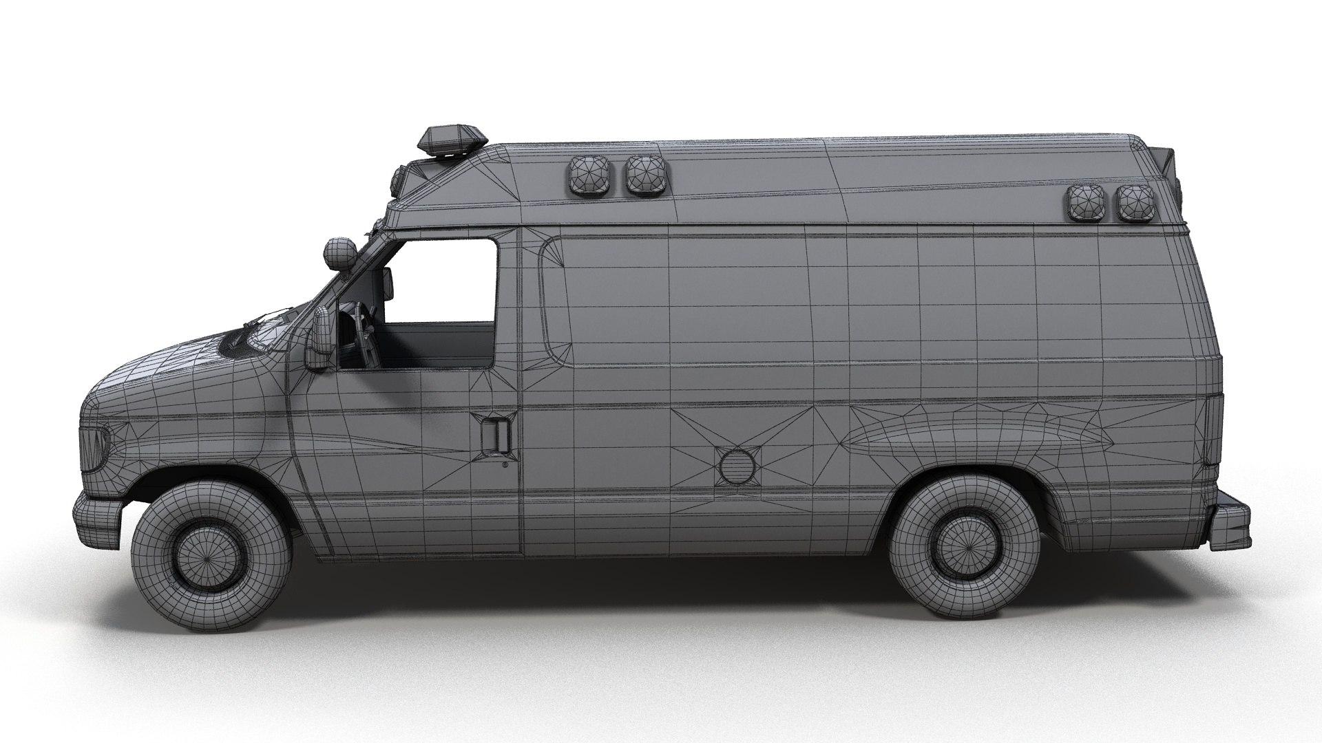 90s ambulance car 3D model - TurboSquid 2151153