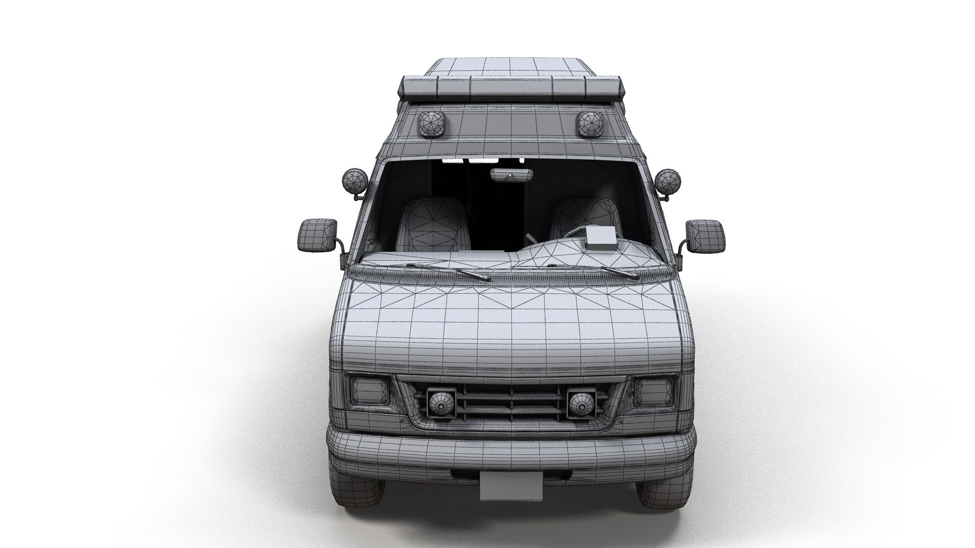 90s ambulance car 3D model - TurboSquid 2151153