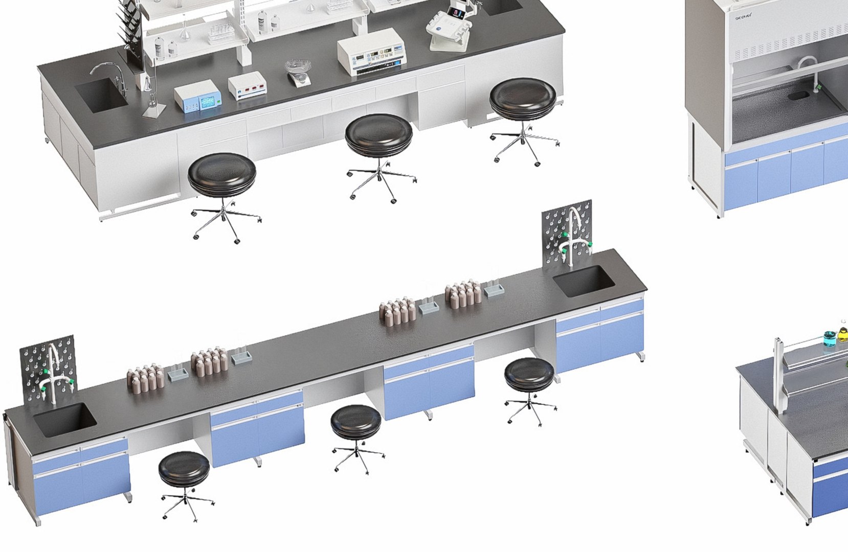 Laboratory Table Experiment Table Laboratory Furniture Model ...