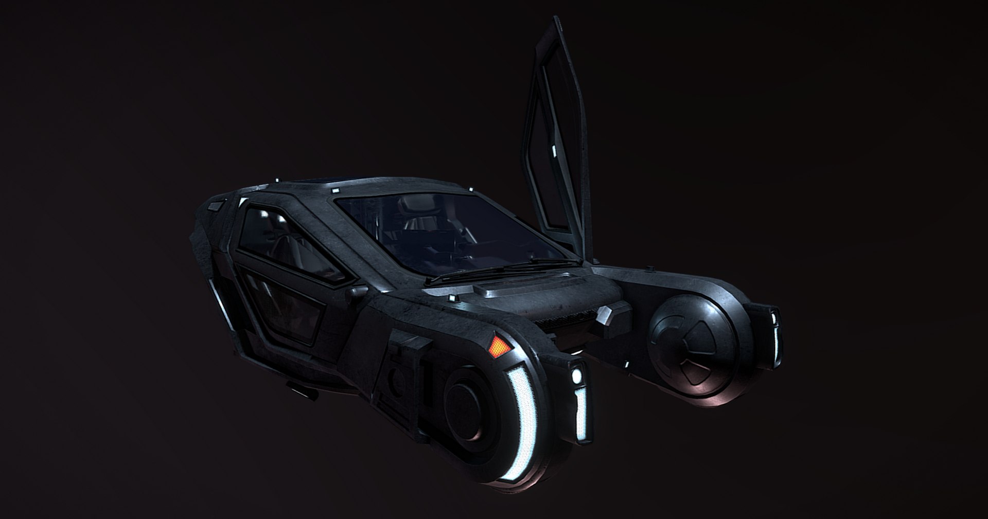 3D Blade Runner Spinner Aerodyne Civilian Sedan Model - TurboSquid 2517897