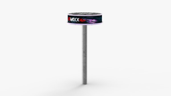 modelo 3d Banner de poste de cartelera circular - 360 - TurboSquid 2015861