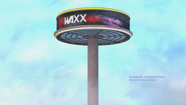 modelo 3d Banner de poste de cartelera circular - 360 - TurboSquid 2015861