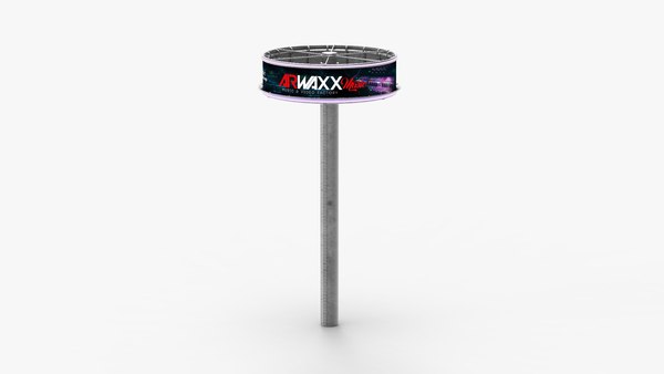 modelo 3d Banner de poste de cartelera circular - 360 - TurboSquid 2015861