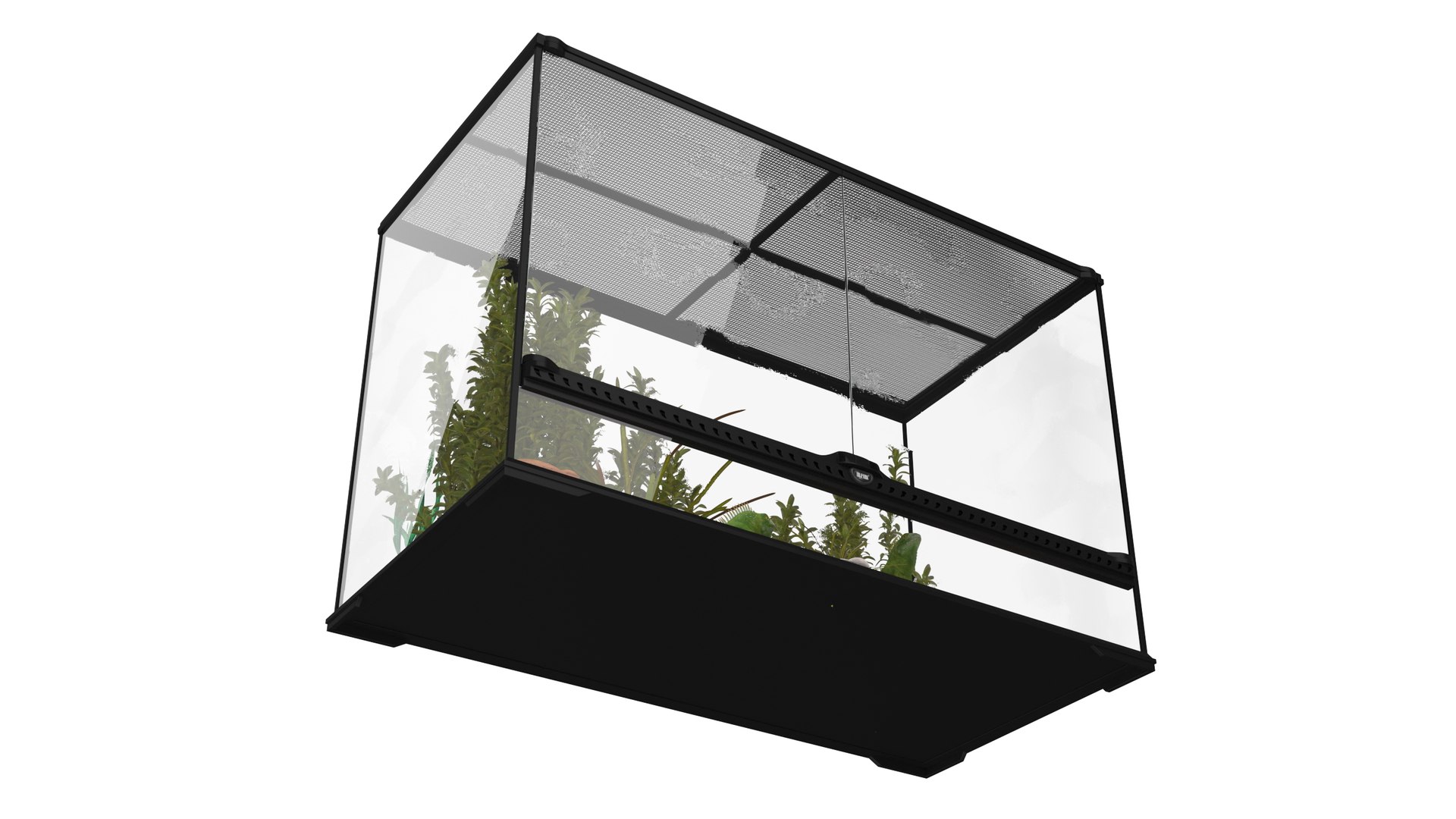 3D Large Terrarium With Plants Garden And Two Iguanas Model ...