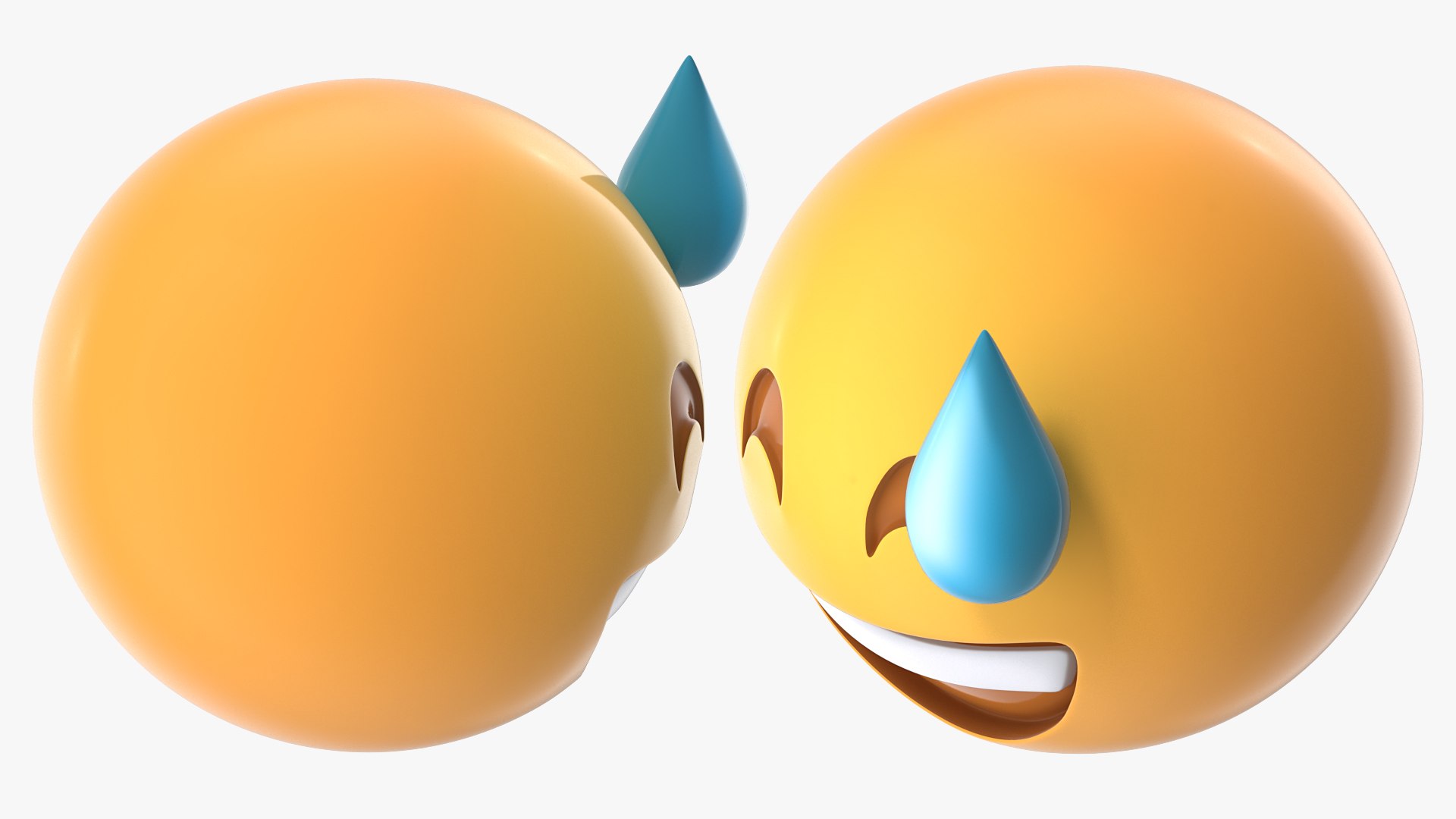 Smiling Sweat Emoji 3D - TurboSquid 1533422