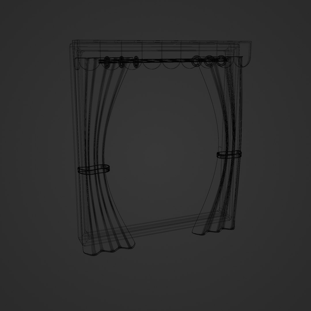 Stylized window and curtain 3D - TurboSquid 2183001