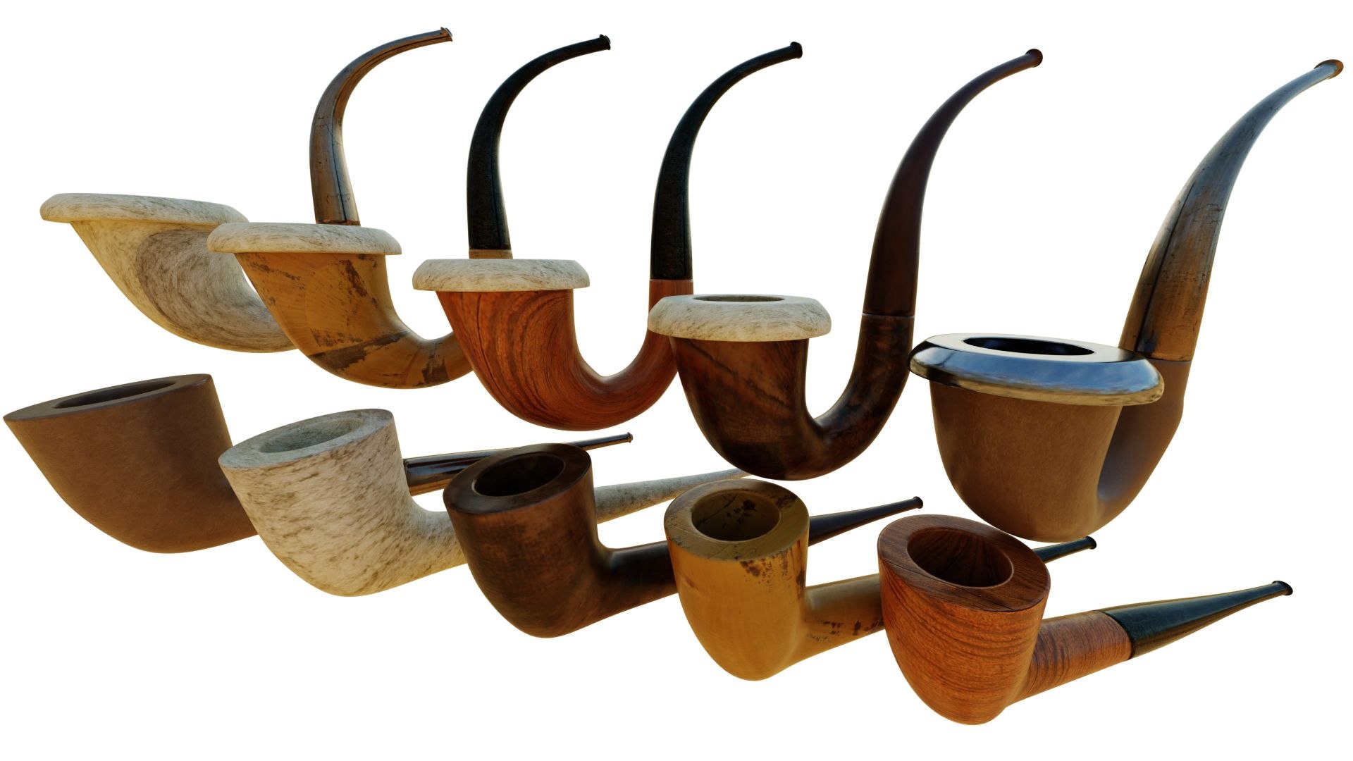 Smoking Pipe Pack - Modular Static 3D Model - TurboSquid 2060060