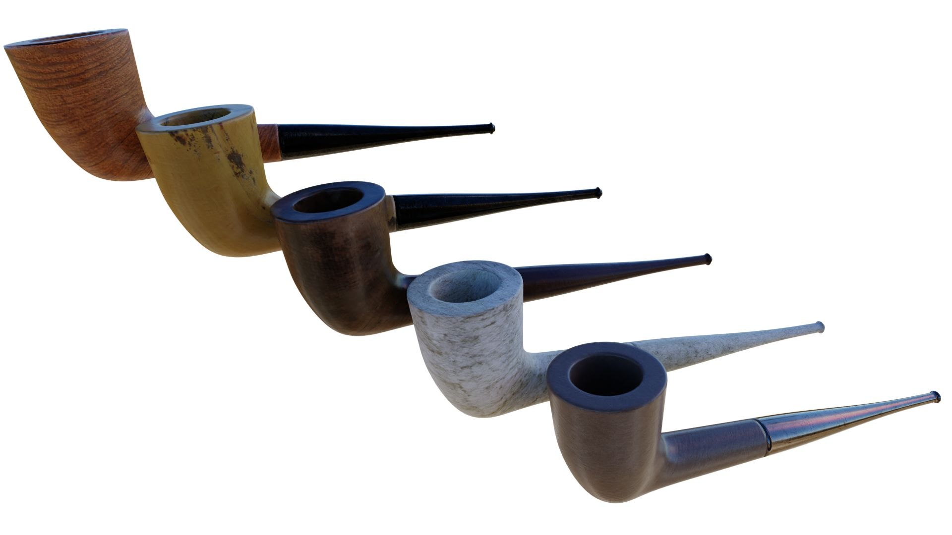 Smoking Pipe Pack - Modular Static 3D Model - TurboSquid 2060060