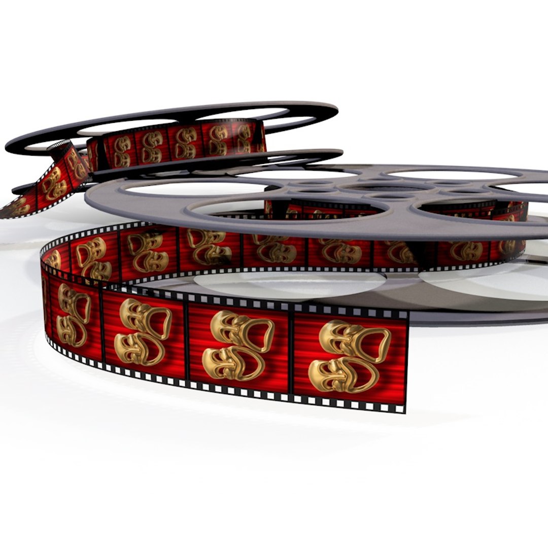 Realistic Film Reels 3d Obj