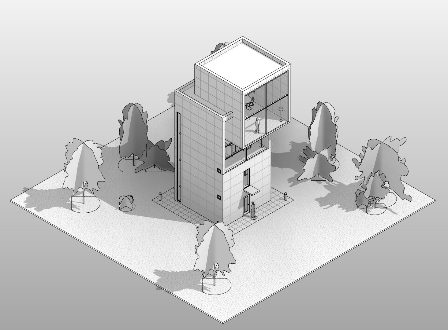 4x4 House Tadao Ando 3D Model - TurboSquid 1477047