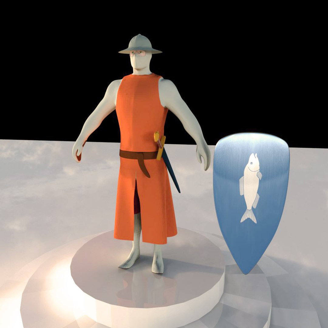 3d Cartoon Knight Model