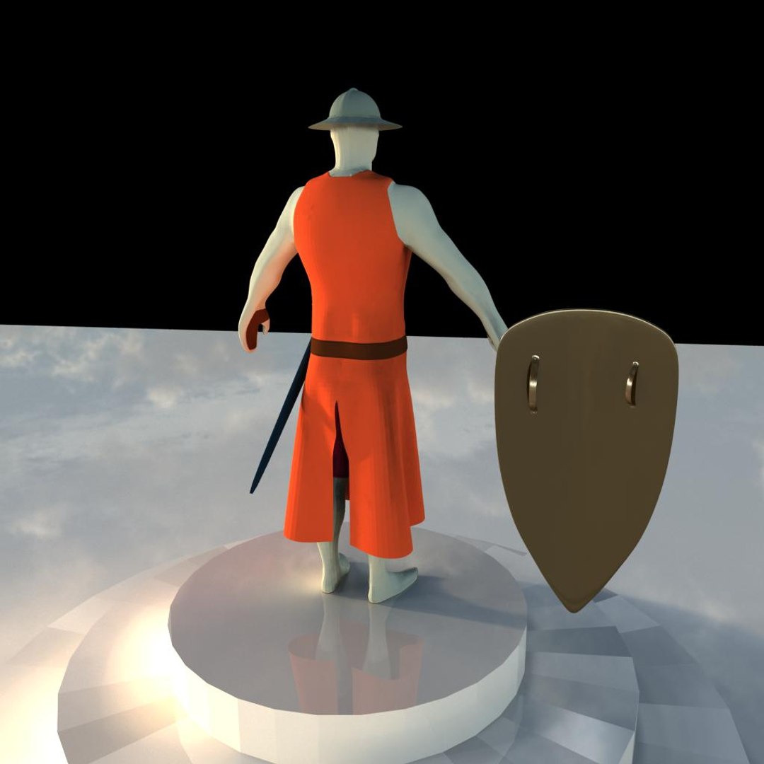 3d Cartoon Knight Model