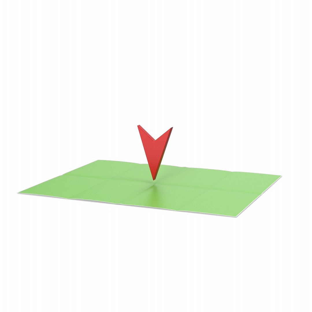 3D Map Paper And Arrow Pin Model - TurboSquid 2209671