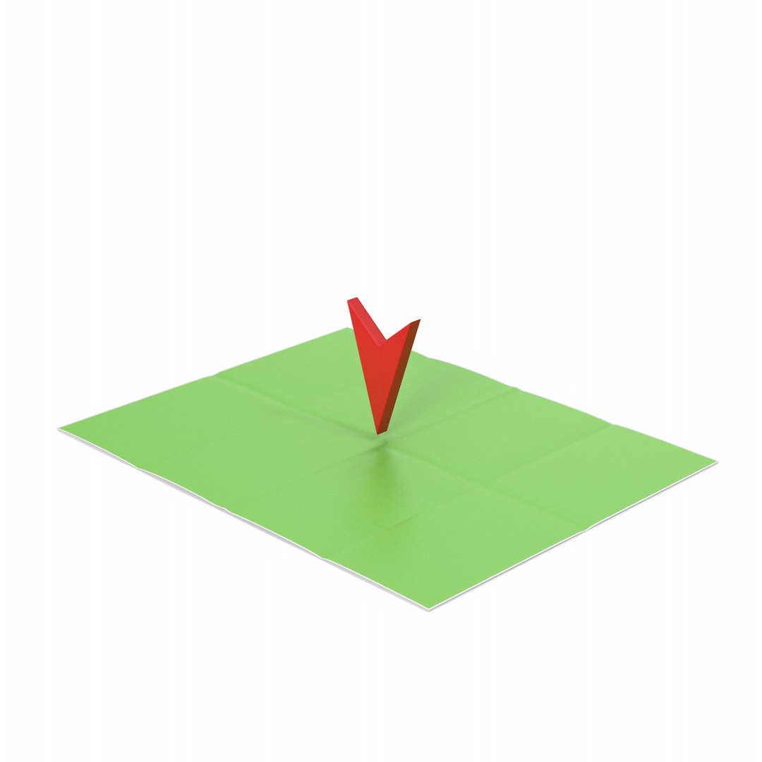 3D Map Paper And Arrow Pin Model - TurboSquid 2209671