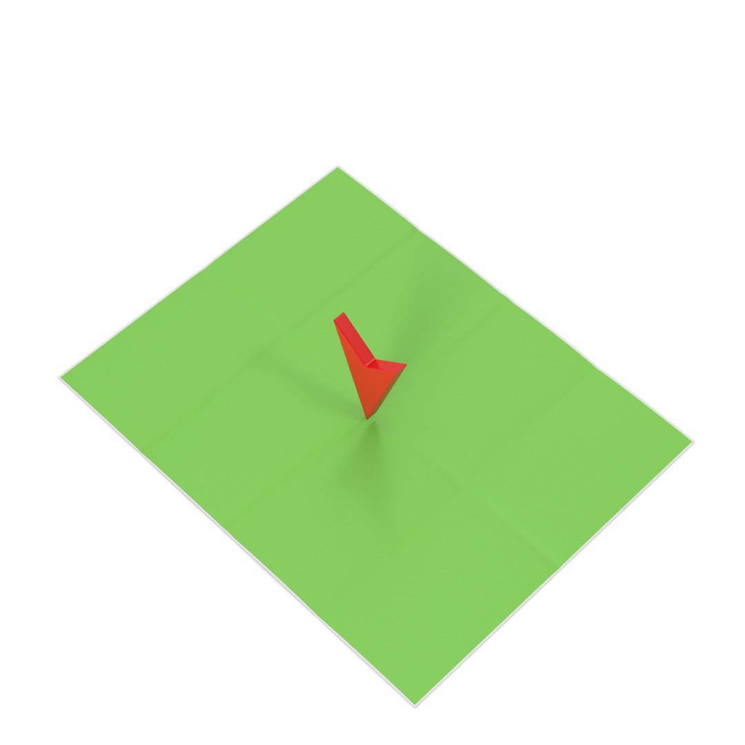 3D Map Paper And Arrow Pin Model - TurboSquid 2209671