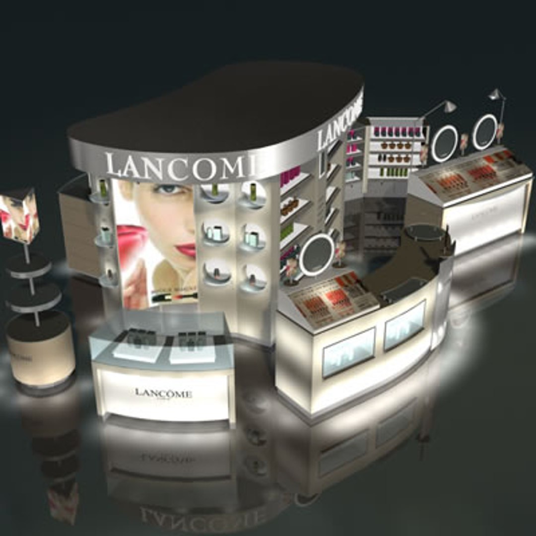 3d loreal lancome stand model