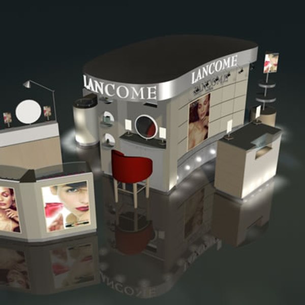3d loreal lancome stand model