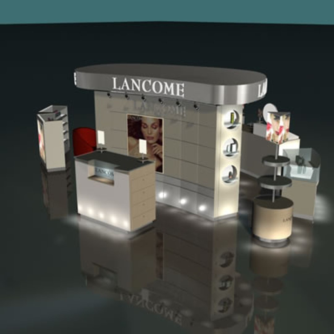 3d loreal lancome stand model