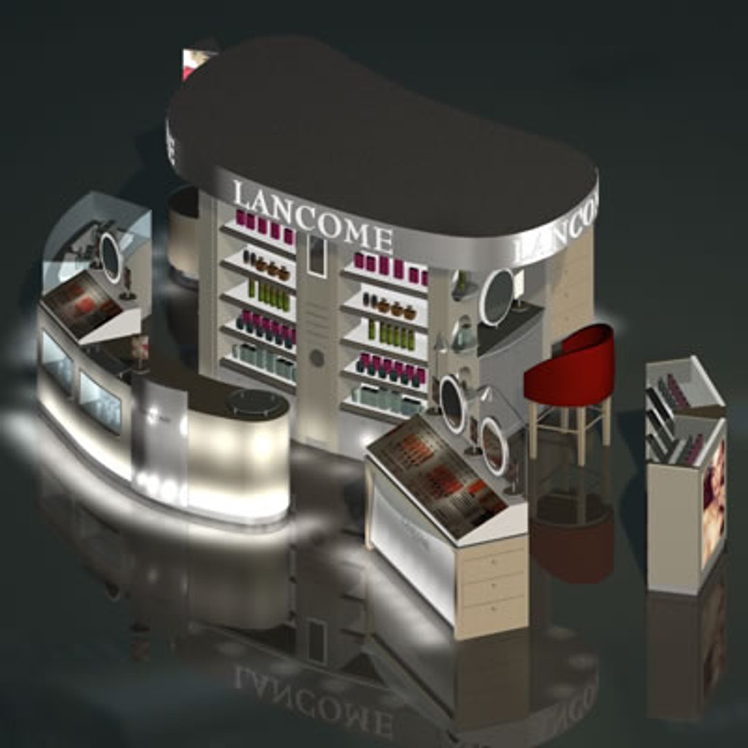 3d loreal lancome stand model
