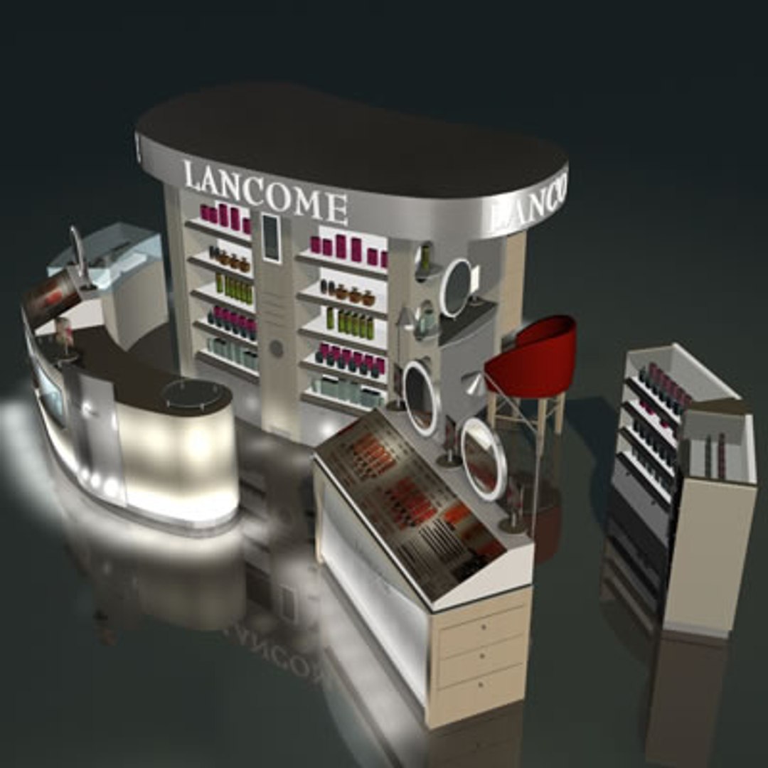 3d loreal lancome stand model