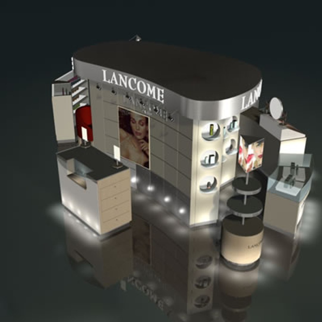 3d loreal lancome stand model