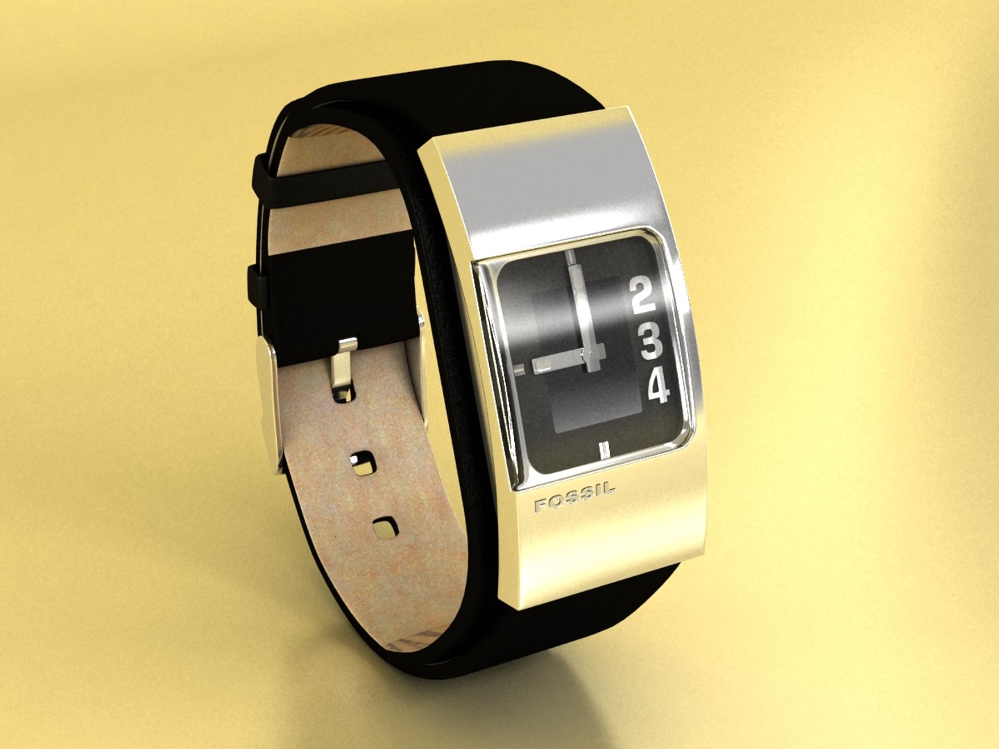 Fossil Watch Female 3d Model
