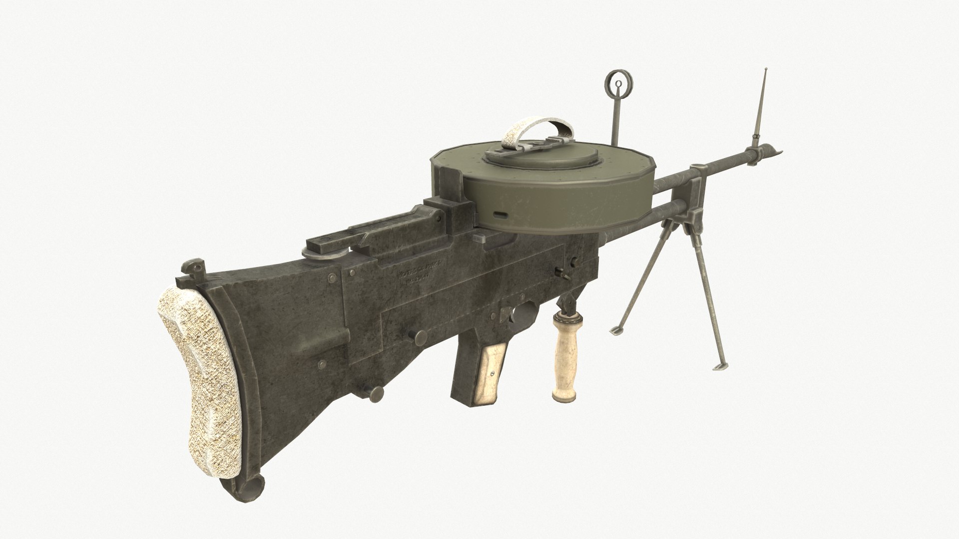 3D Machine Gun Vickers K Model - TurboSquid 2298295