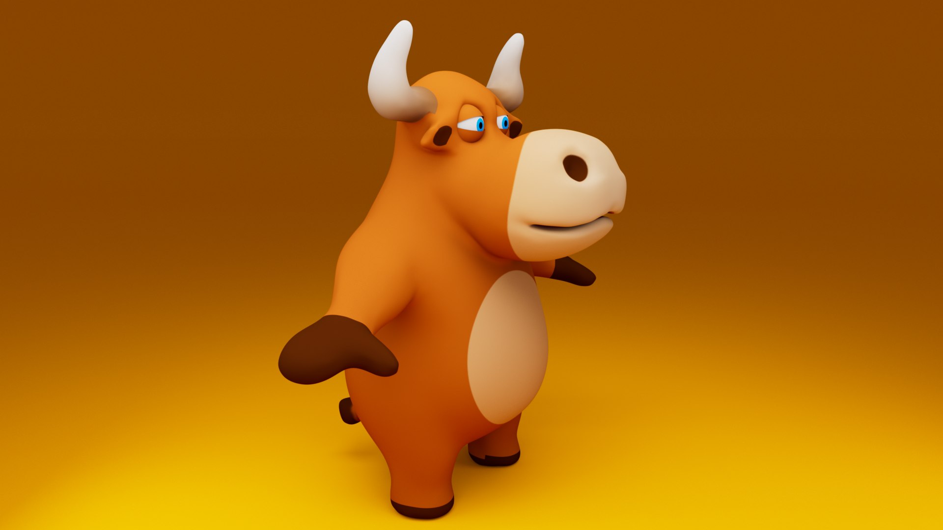 3D Stylized Cartoon Anthropomorphic Bull 3D Model - TurboSquid 2204496