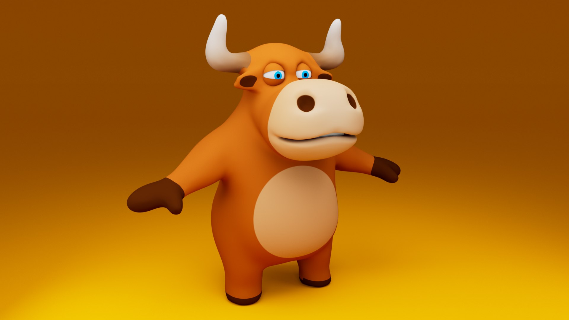 3D Stylized Cartoon Anthropomorphic Bull 3D Model - TurboSquid 2204496
