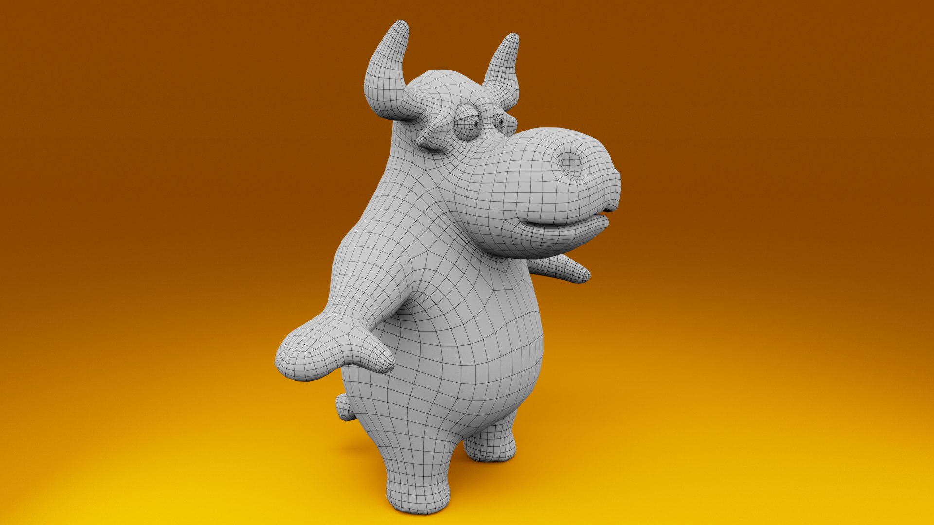 3D Stylized Cartoon Anthropomorphic Bull 3D Model - TurboSquid 2204496