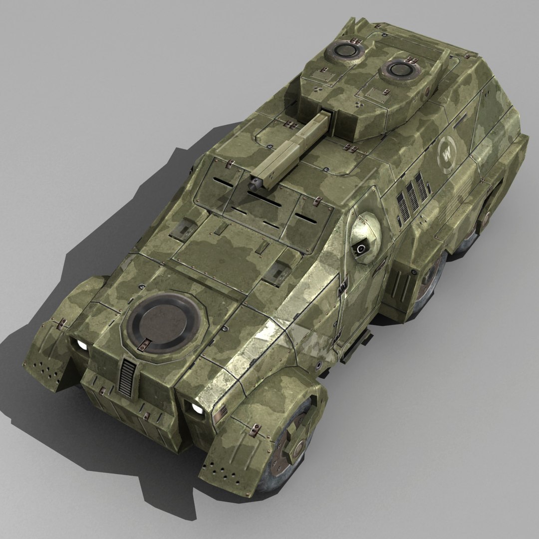 sci-fi apc 3d max