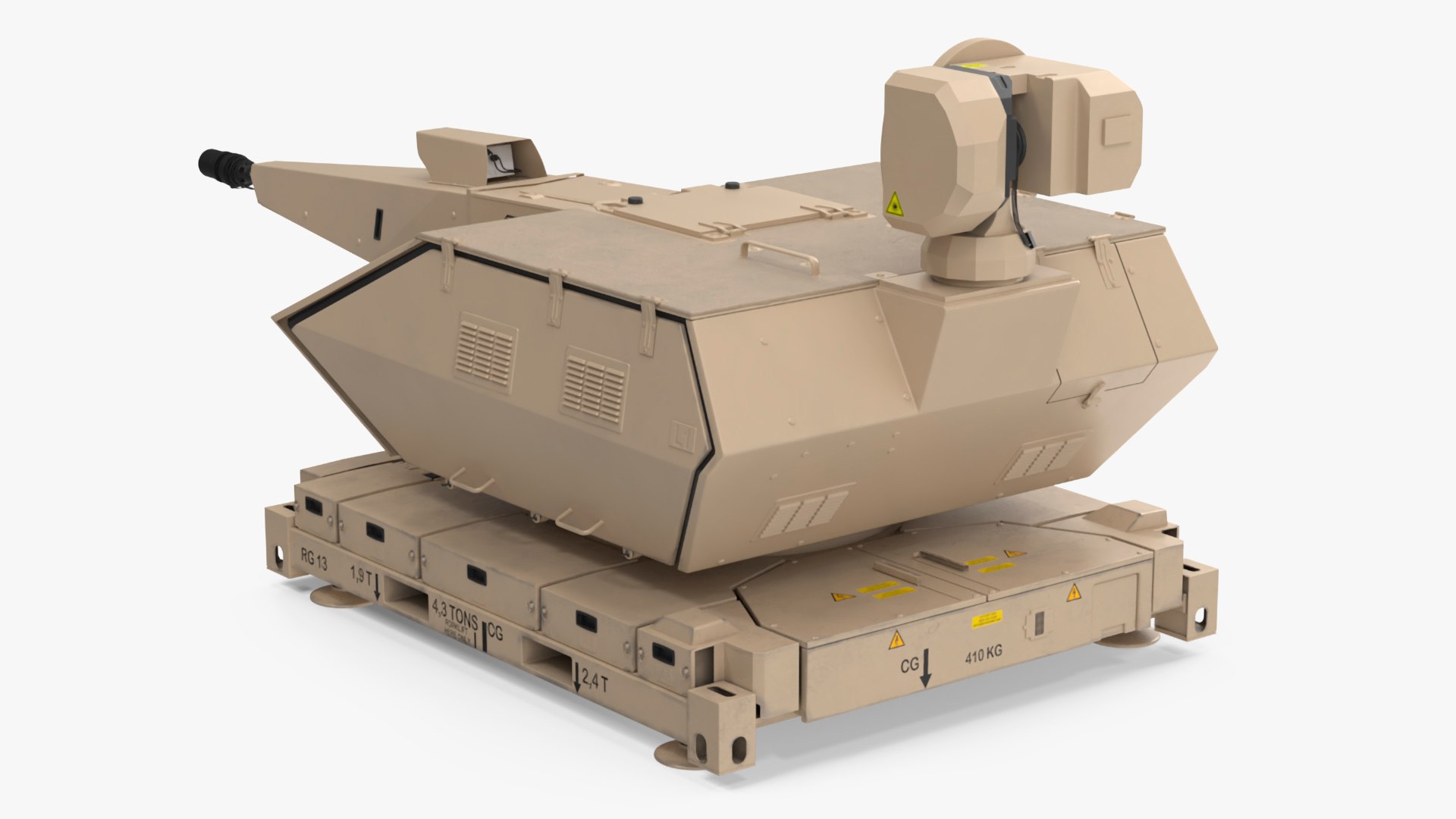 Air Defense System Skynex Sand Color Rigged 3D Model - TurboSquid 2201842