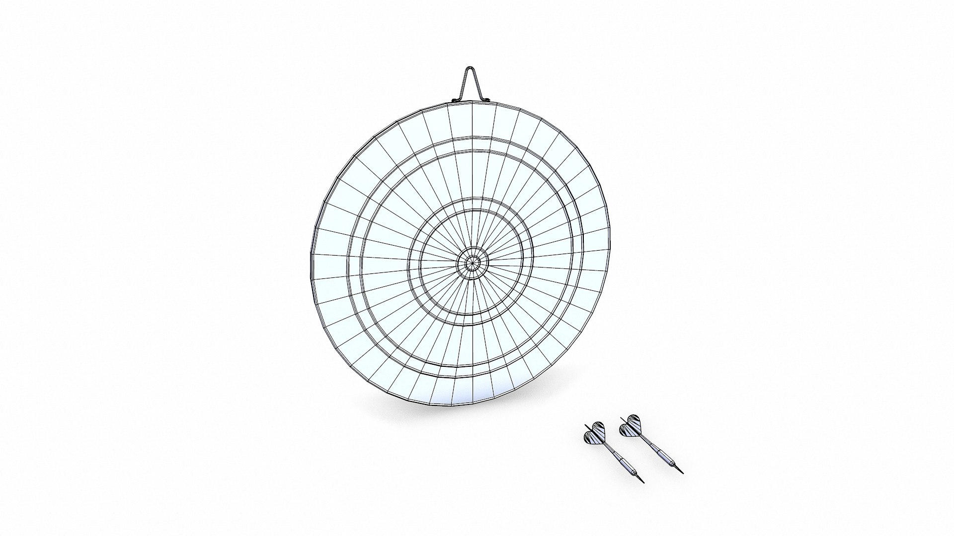 Old Dartboard Low-poly PBR 3D Model - TurboSquid 2466029