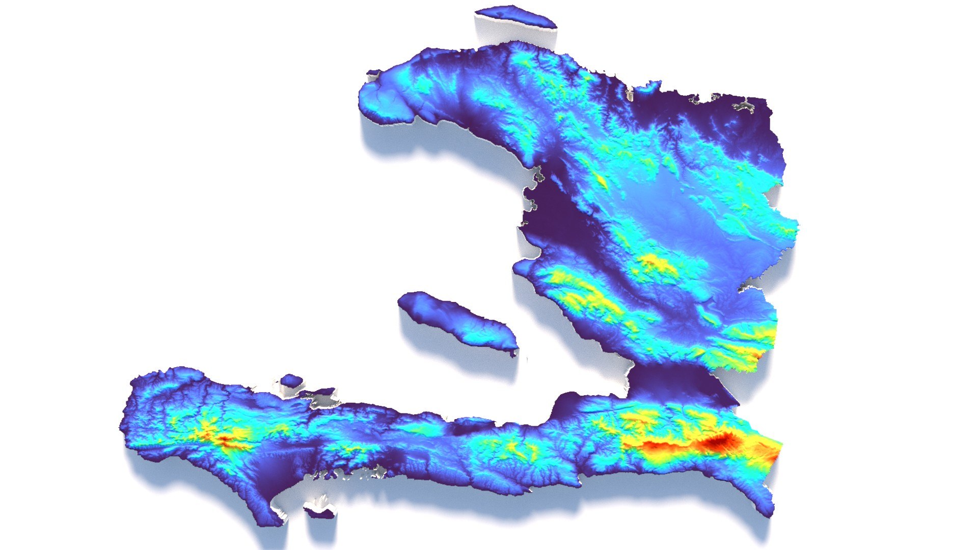 3D Haiti Ayiti Terrain Map - TurboSquid 2336075