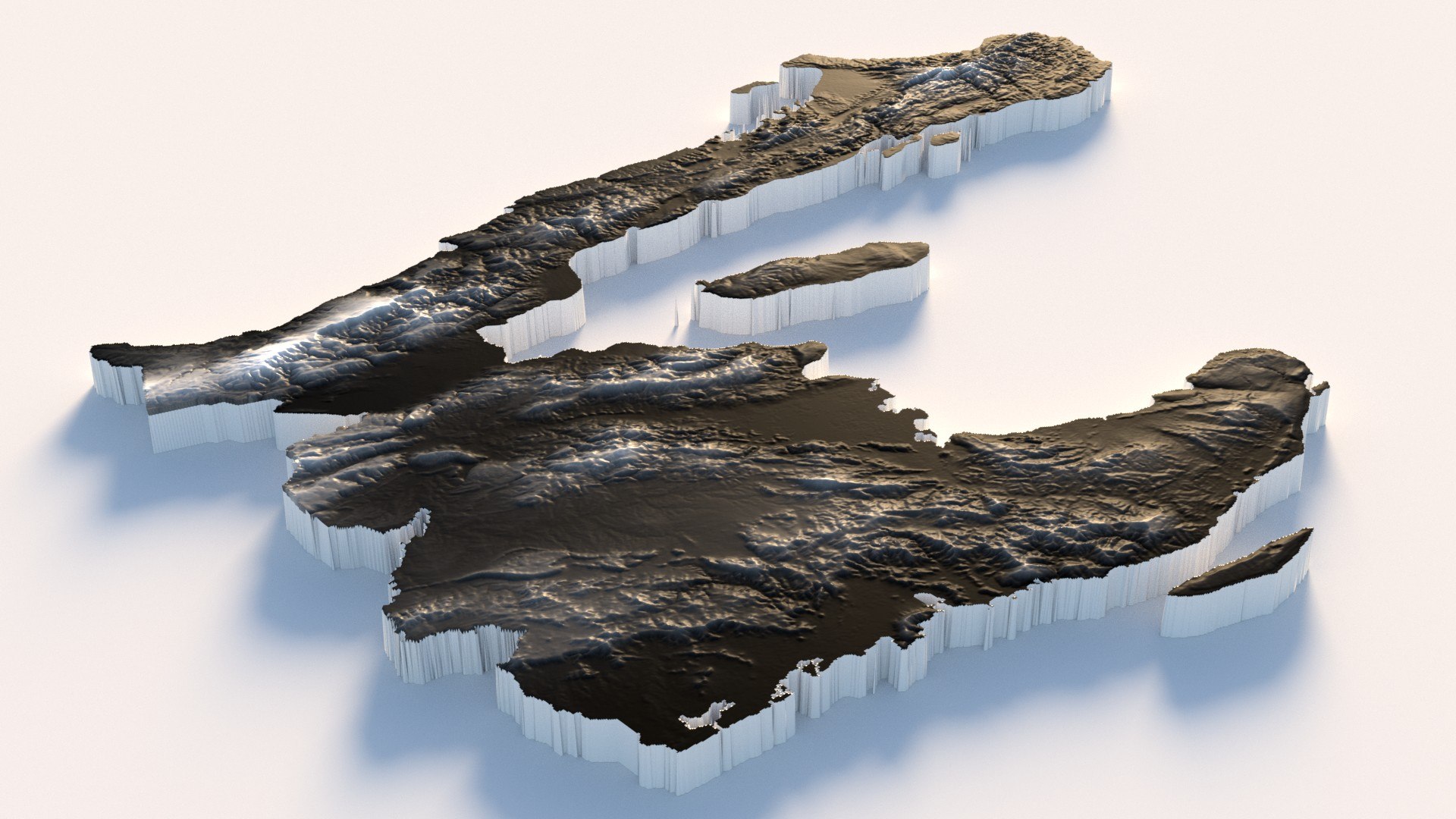 3D Haiti Ayiti Terrain Map - TurboSquid 2336075
