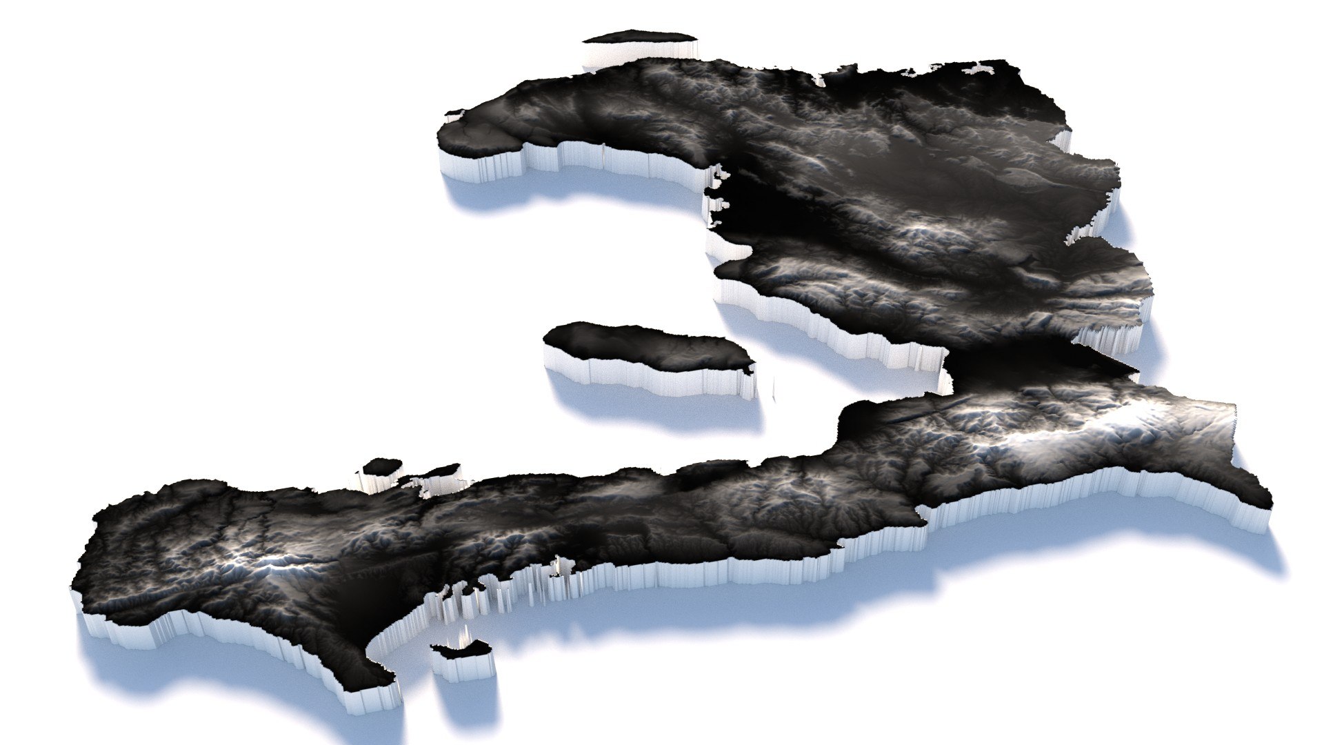 3D Haiti Ayiti Terrain Map - TurboSquid 2336075