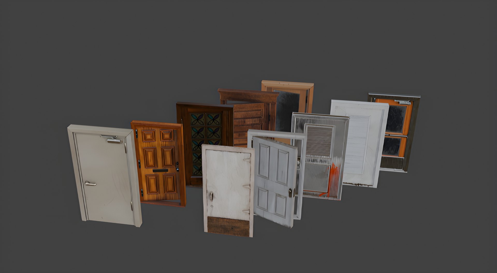 Doors Asset Pack 3D Model - TurboSquid 2283897