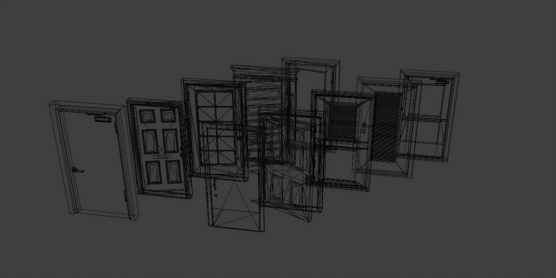 Doors Asset Pack 3D Model - TurboSquid 2283897