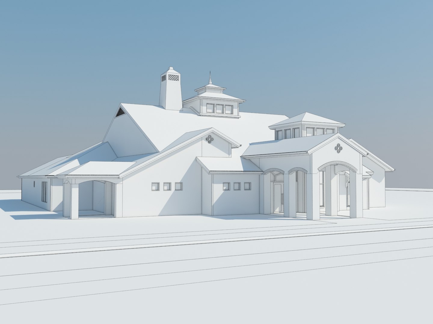 Club House Model - TurboSquid 1257624